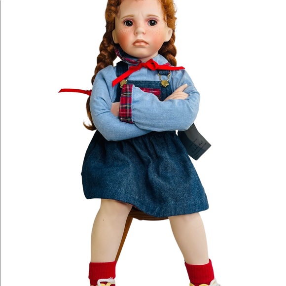 Toys | Vintage Kelly Rubert Hannah Rose Porcelain Doll In Overalls With ...